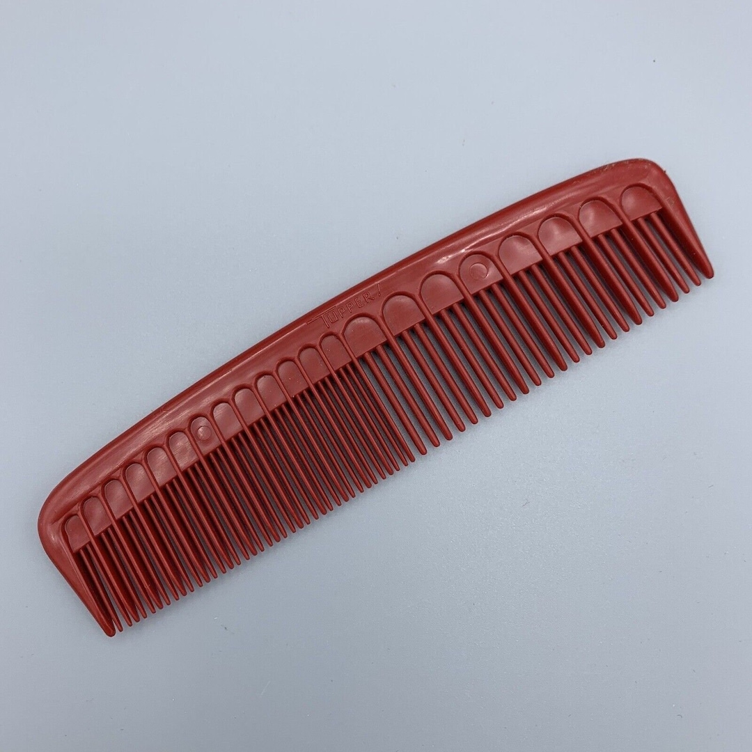 Vintage Tupperware Tupper Red Pocket Plastic Comb Barber Hair Stylist ...