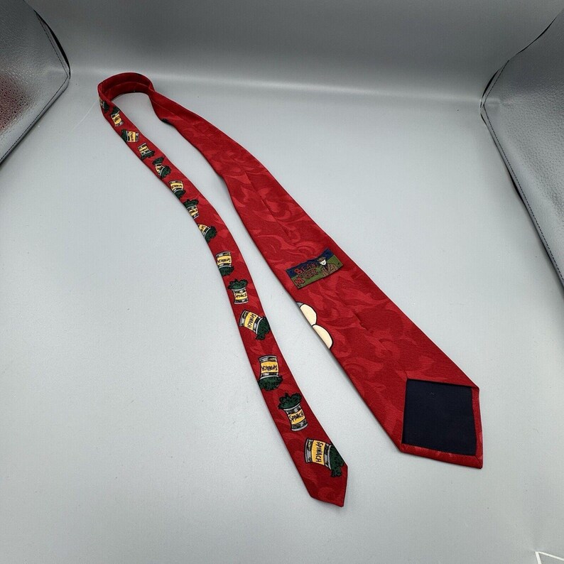 Vintage Beans Mcgee Popeye Red Novelty Necktie Eating Spinach USA ...