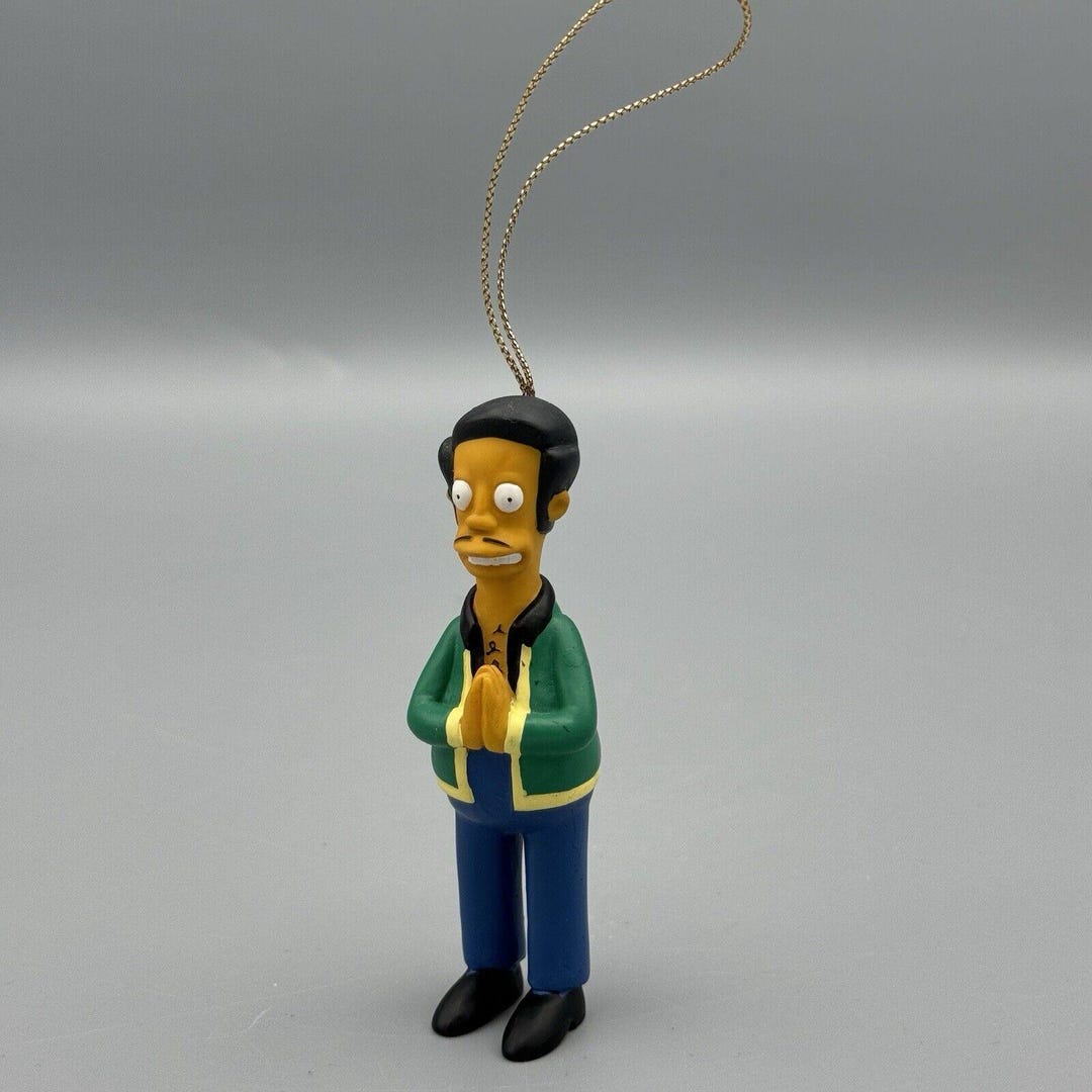 Vtg the Simpsons Apu Nahasapeemapetilon Christmas Ornament TM 2002 Fox ...