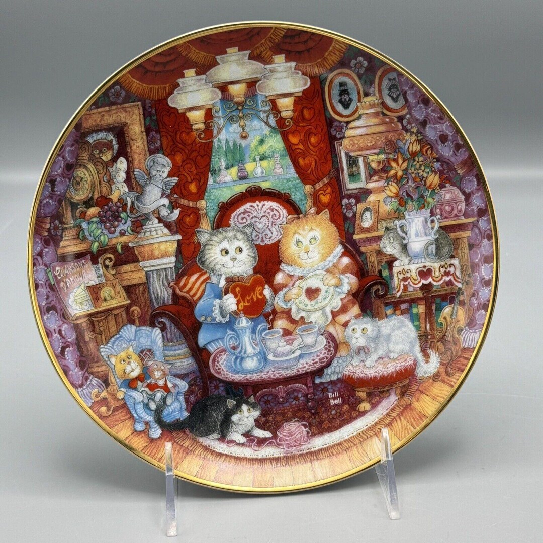 Franklin Mint Whisker Wuv Cats by Bill Bell Limited Edition Collector ...