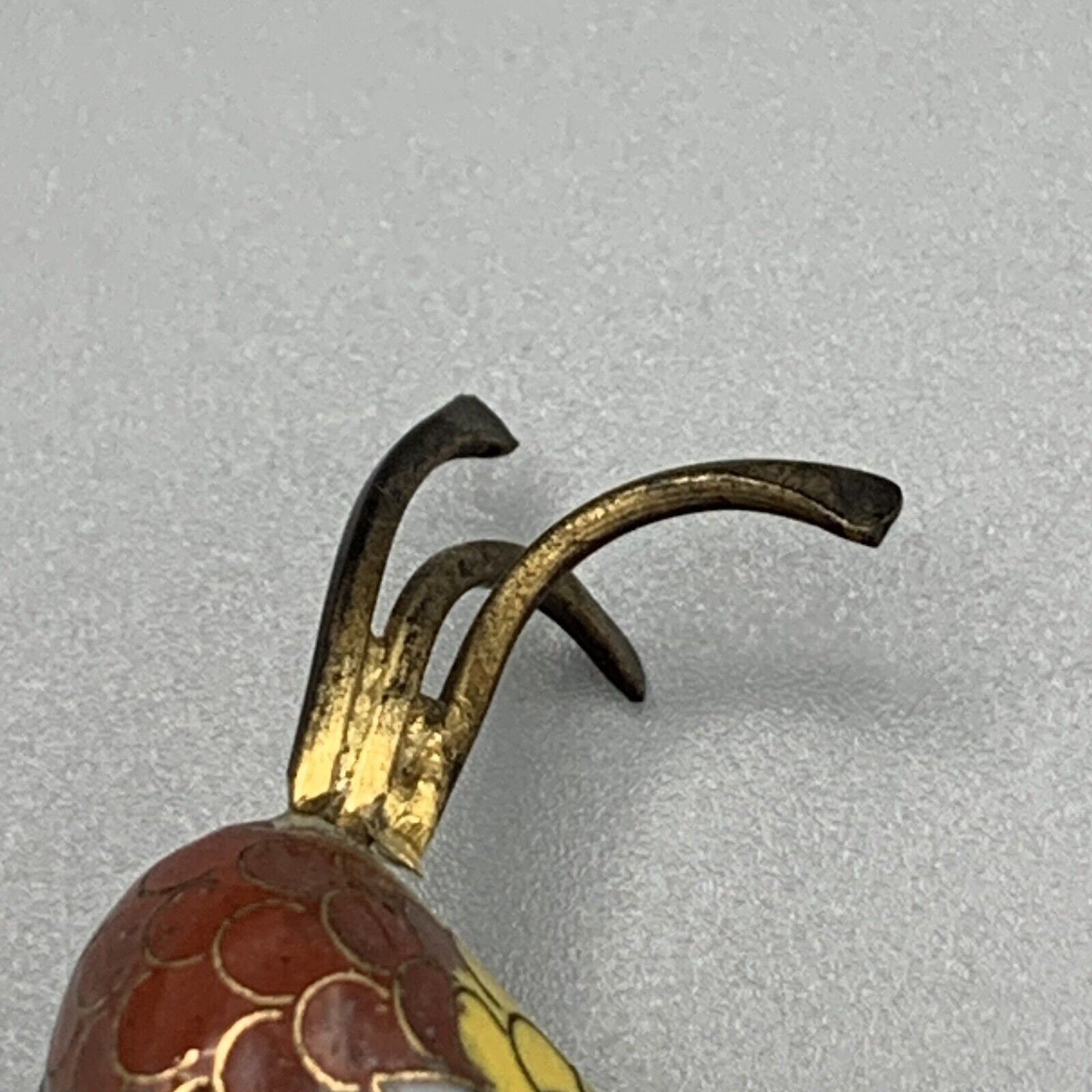 Vtg Cloisonne Enamel Long Tail Peacock Figurine Standing Vtg Cloisonne Enamel Long Tail Peacock Figurine Standing