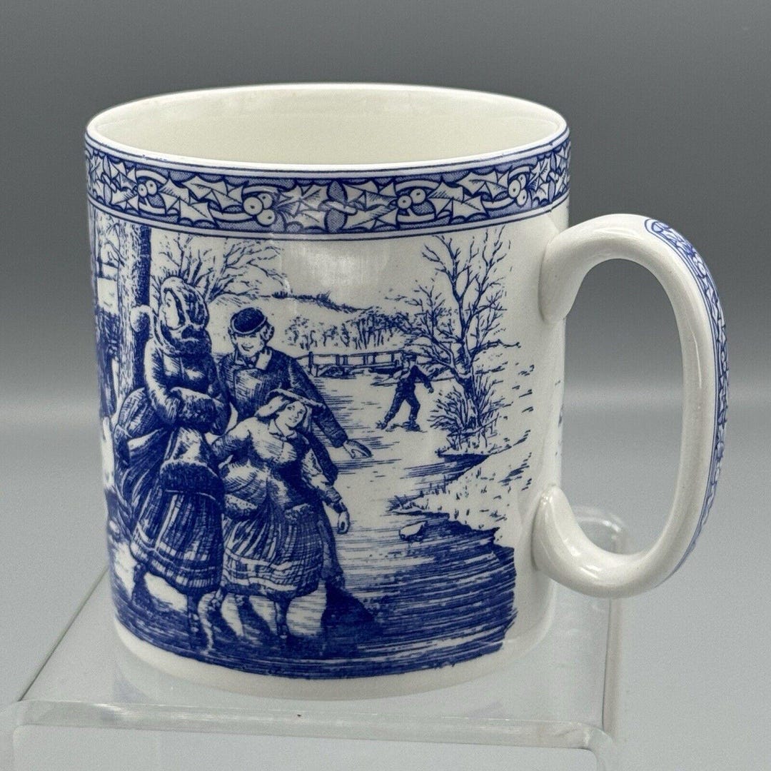 Vintage 1996 SPODE Blue Room Collection Victorian Annual Christmas Mug ...