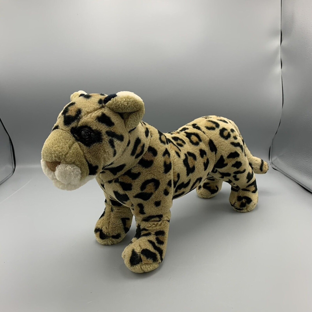 Vintage Realist Lifelike Cheetah Leopard Plush Stuffed Animal Wildlife ...