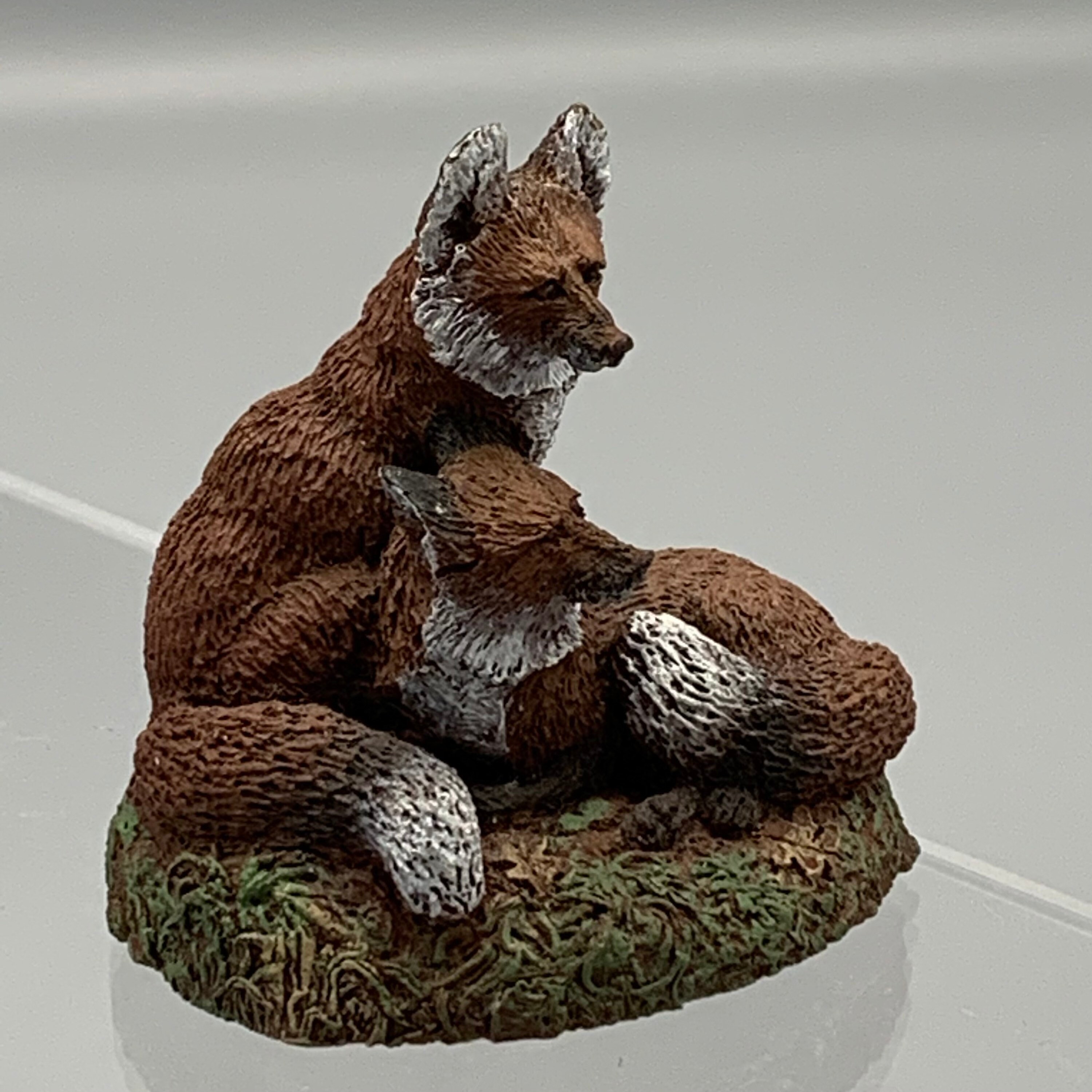 Vintage the Bronze Menagerie 1977 Pair of Red Foxes Figurine by Norman ...