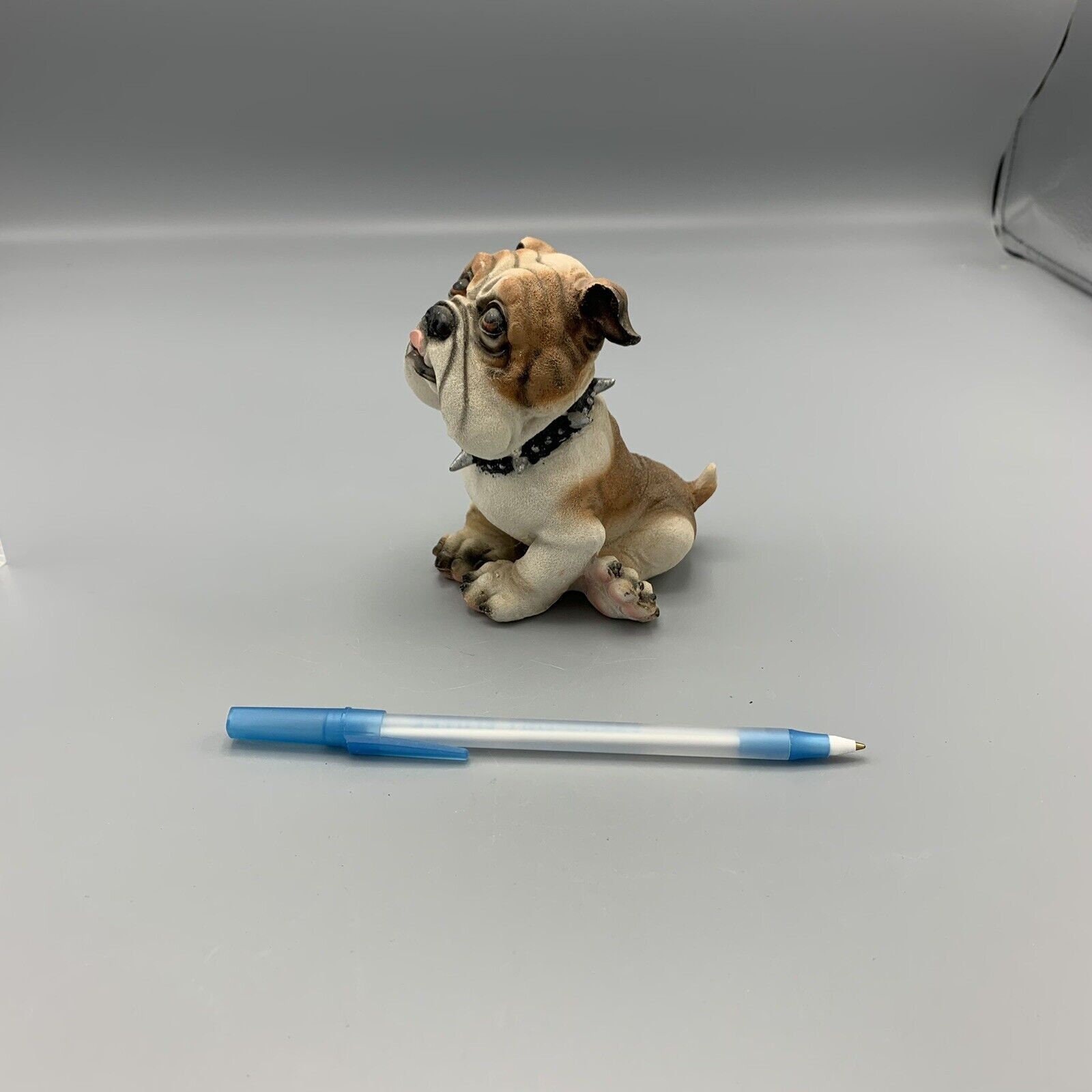 Vintage Olde English Bulldogge Figurine Paperweight Spiked Collar Resin ...