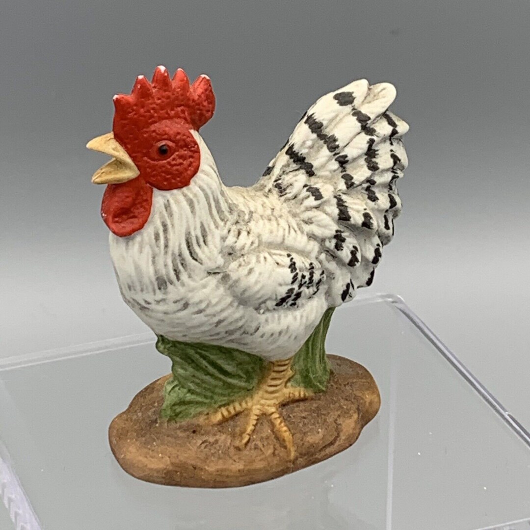 Lefton Ceramic Rooster Figurine 1984 Farmcore 04276 Kitschy Original ...