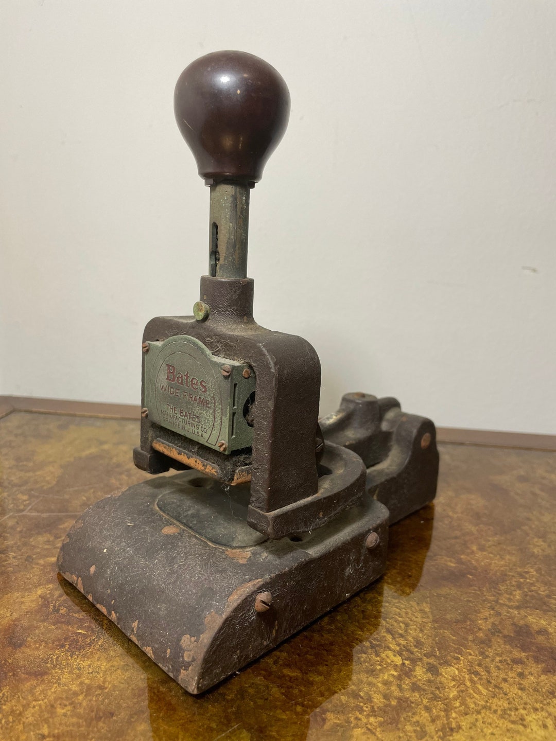 Rare Antique Bates Wide Frame Cast Iron Numbering Machine Serial No ...