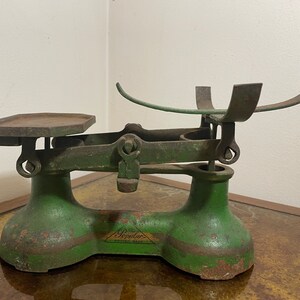 Vintage the Popular British Weight Balance Scale Rustic English Cast ...