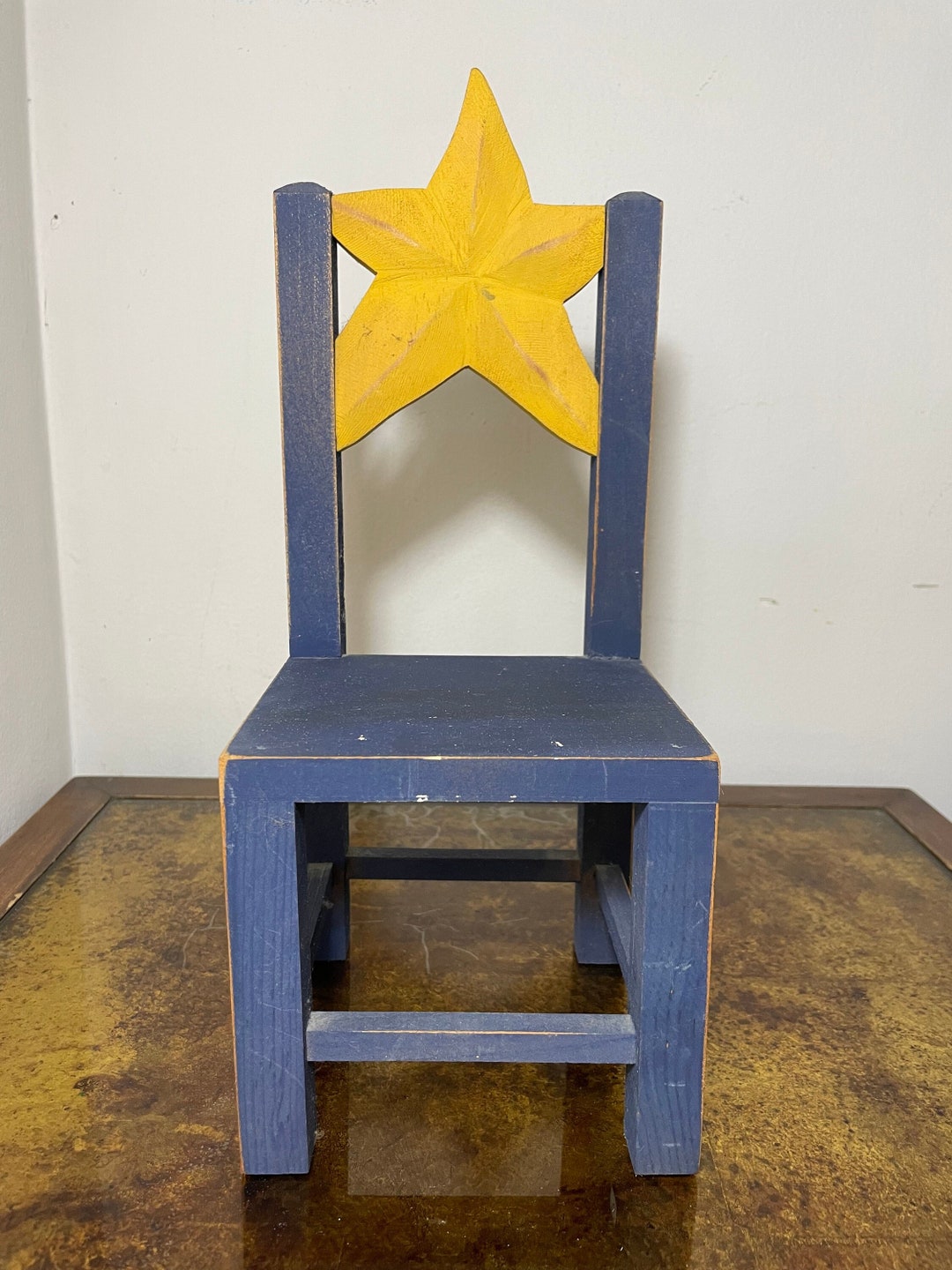 Vintage Miniature 13 High Wooden Chair Doll Chair Dollhouse Furniture ...