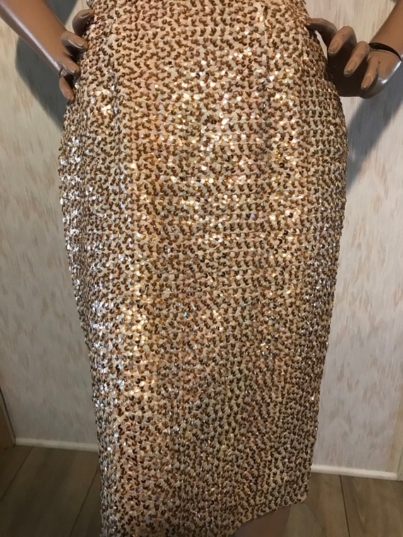 Bringing Sexy Back! Mid Century Bombshell Gold Sequin… - Gem