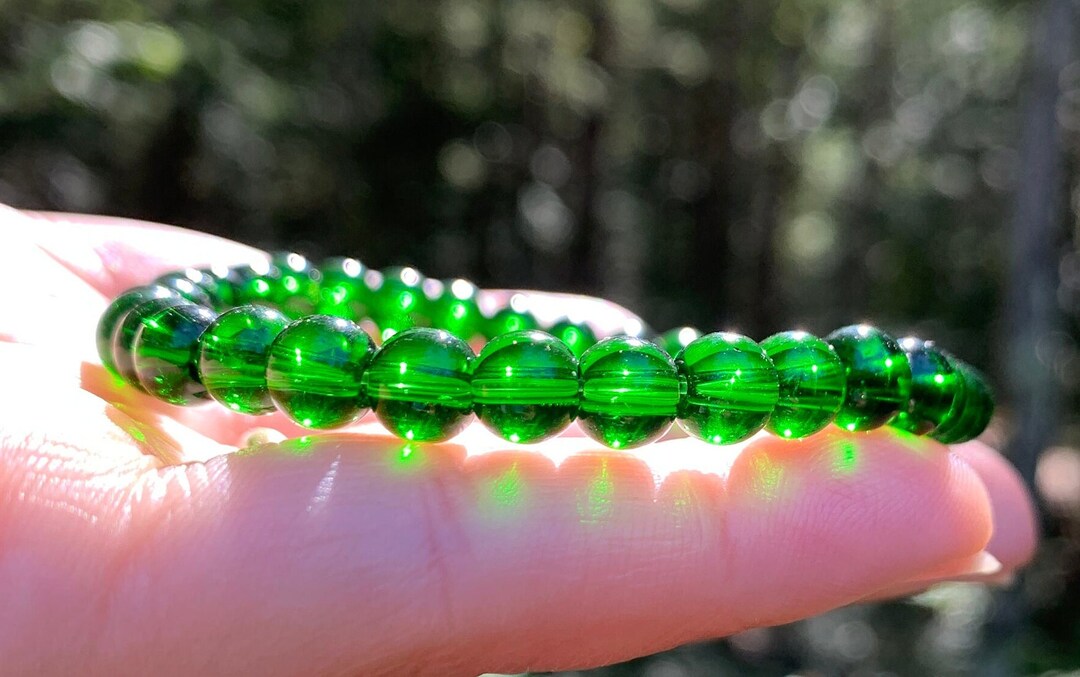 6mm GAIA STONE Mount St. Helens Glass Gorgeous Rare Crystal Bracelet - Etsy