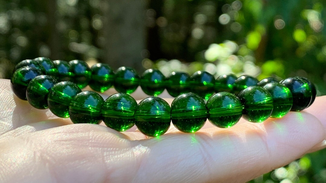 8mm GAIA STONE Mount St. Helens Glass Gorgeous Rare Crystal Bracelet - Etsy