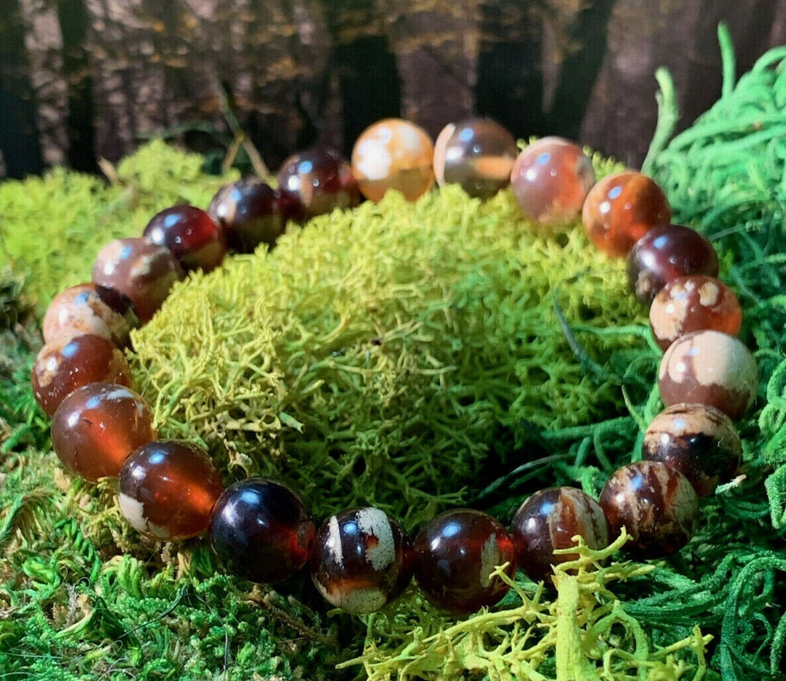 AMBER PETRIFIED TREE Sap Resin Genuine A Grade Gem Bracelet - Etsy