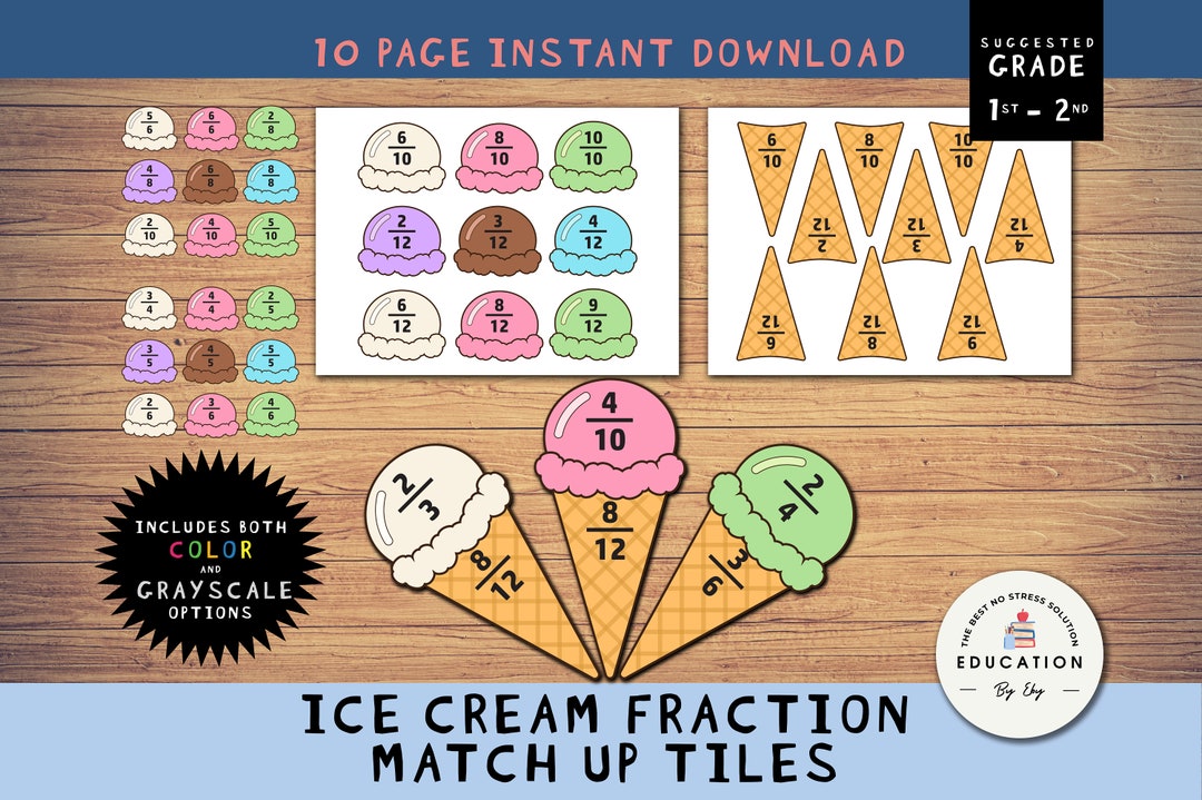 Fraction Game, Fraction Match Up, Learn About Fractions, Fraction ...