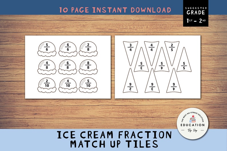 Fraction Game, Fraction Match Up, Learn About Fractions, Fraction ...