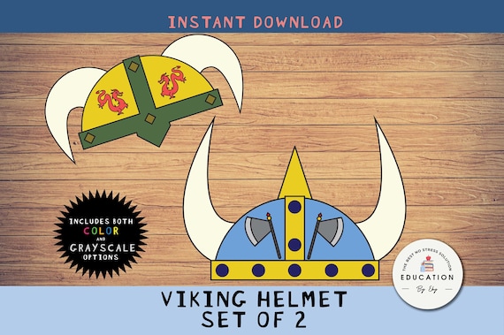 Printable Viking Helmets for Adult and Child - Etsy