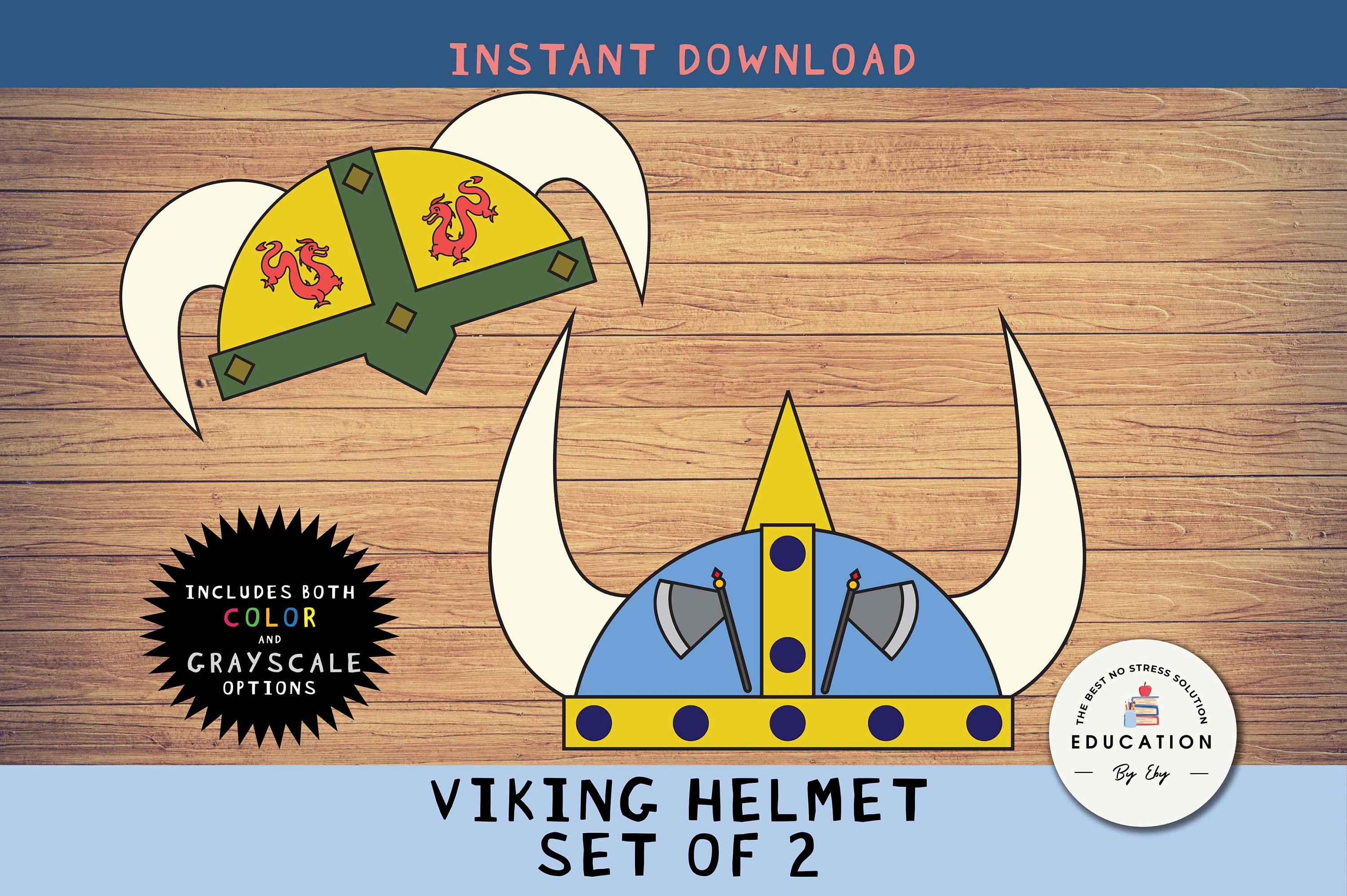 Printable Viking Helmets for Adult and Child - Etsy