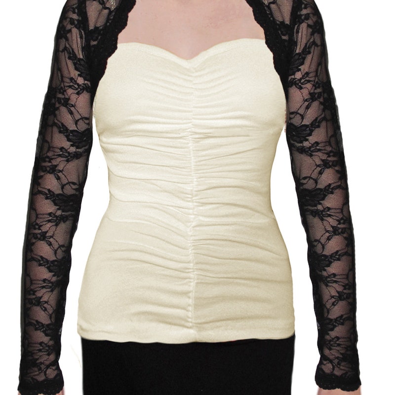 Black Cotton Lace Bolero - Etsy