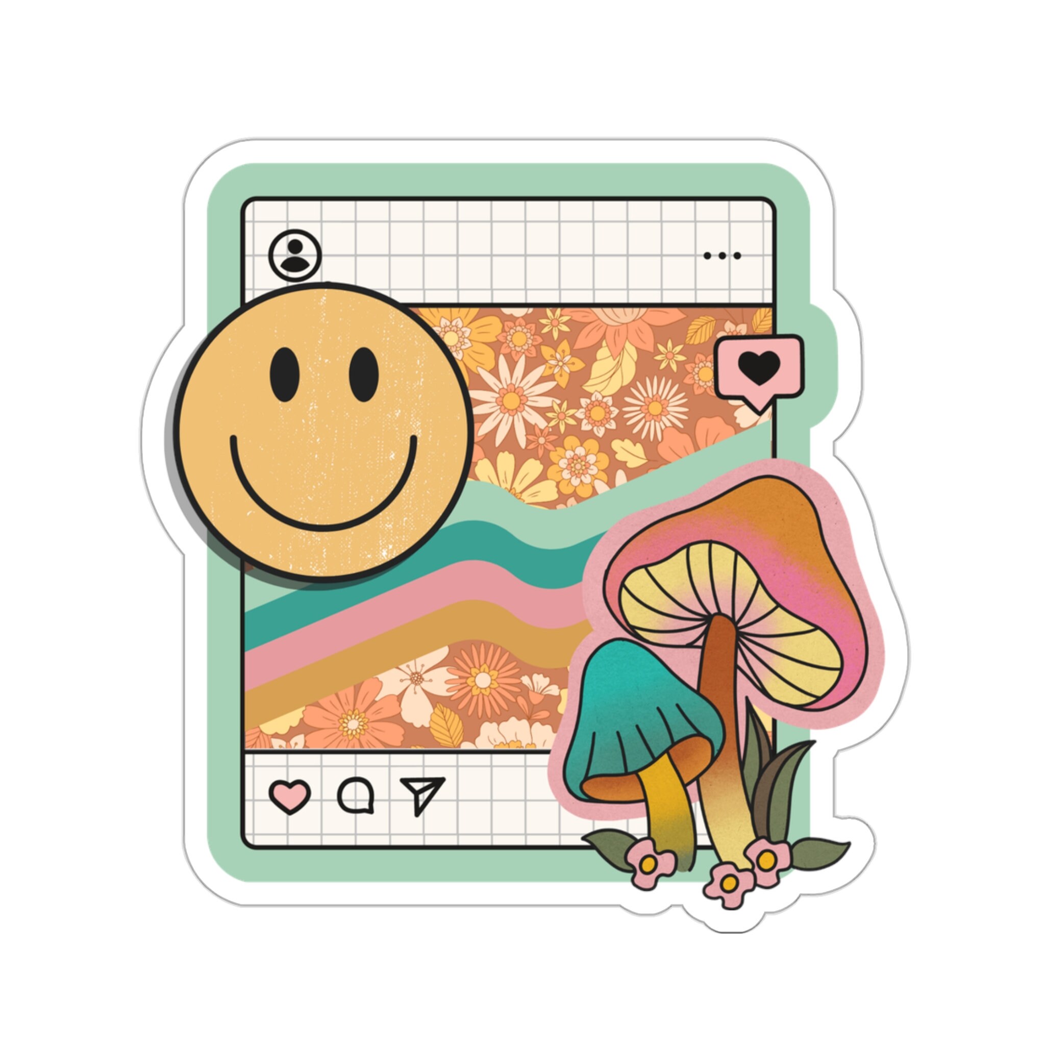 Groovy Retro Sticker - Etsy
