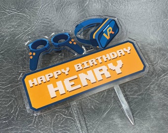 Birthday Gamer Cake Topper - Etsy