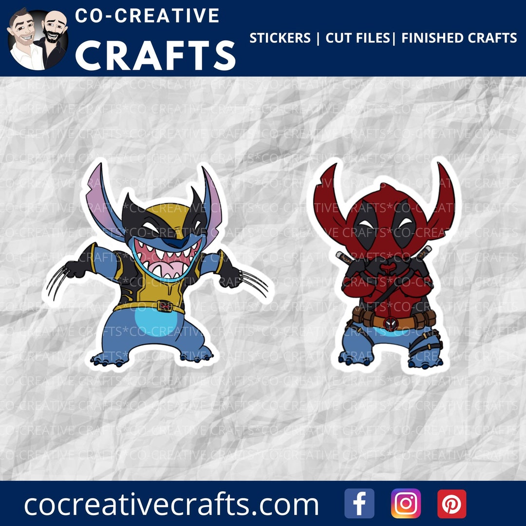 Stitch Takes on Deadpool and Wolverine | Movie Stickers & Magnets ...