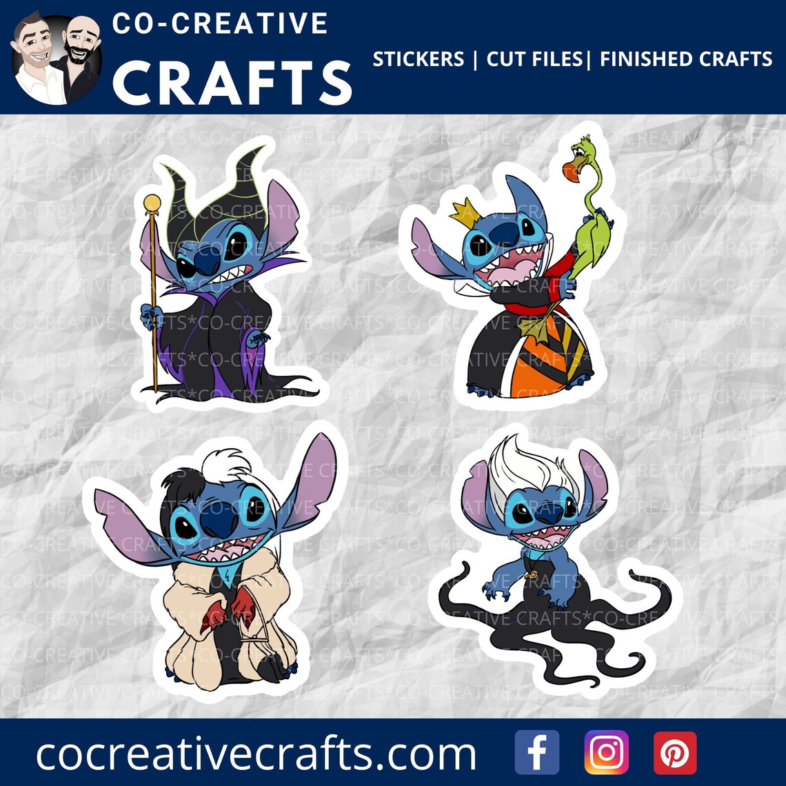 Stitch Takes on Villains Movie Stickers & Magnets Laptop - Etsy