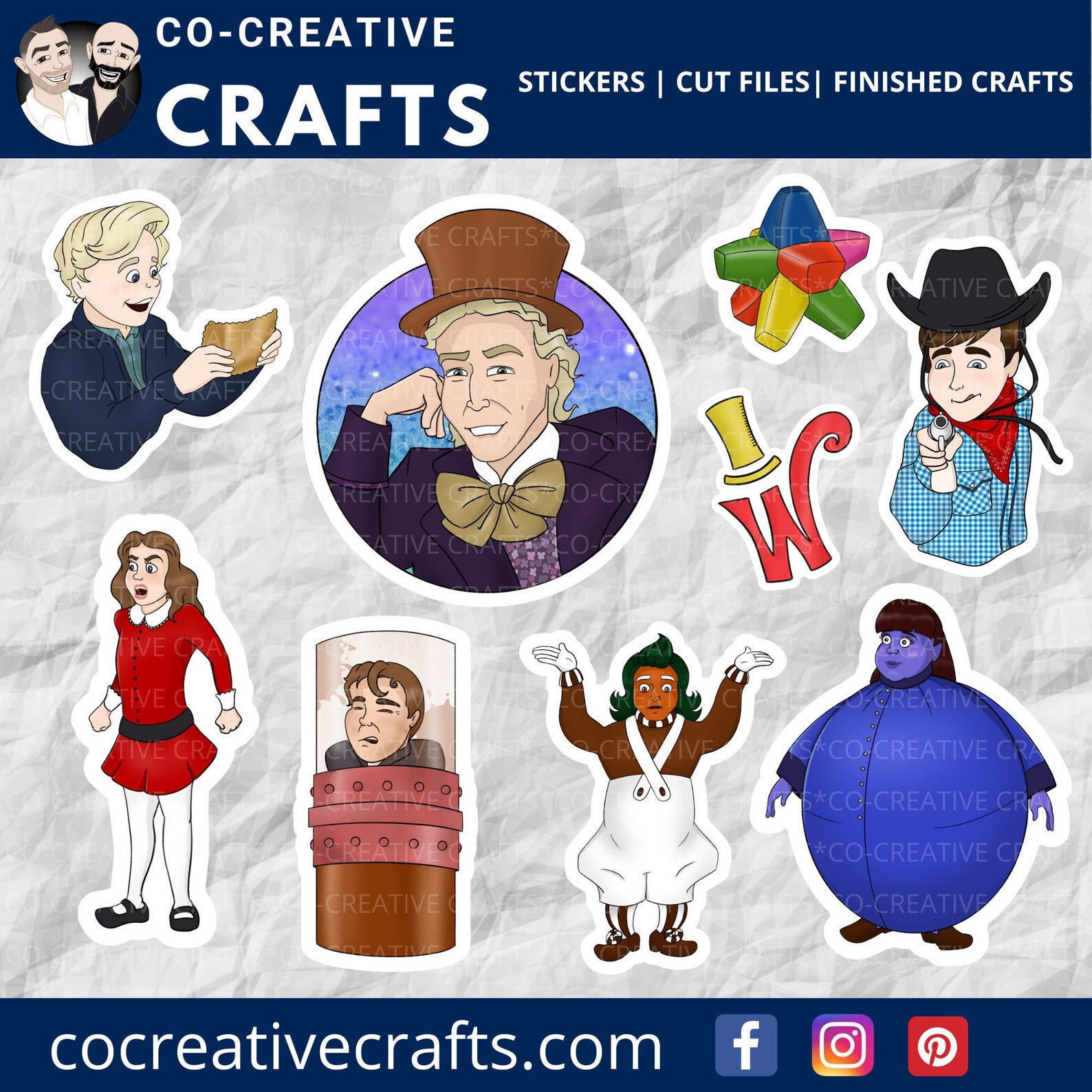 Willy Wonka Stickers & Magnets | Movie Stickers | Laptop, Notebook ...