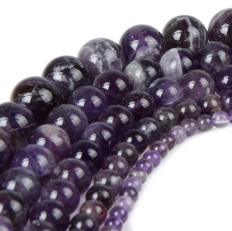 Natural Amethyst Beads for Jewelry Making 8mm 10mm 12mm | Etsy