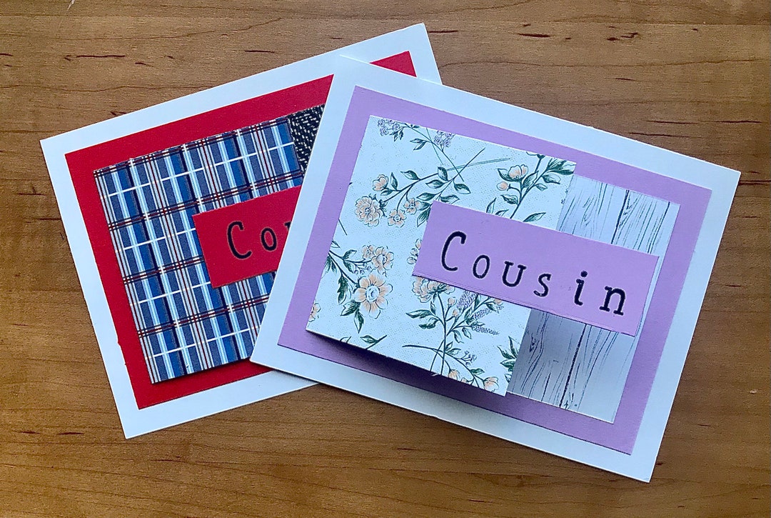 Cousin Birthday Cards, Floral Cousin Birthday Card, Plaid Cousin ...
