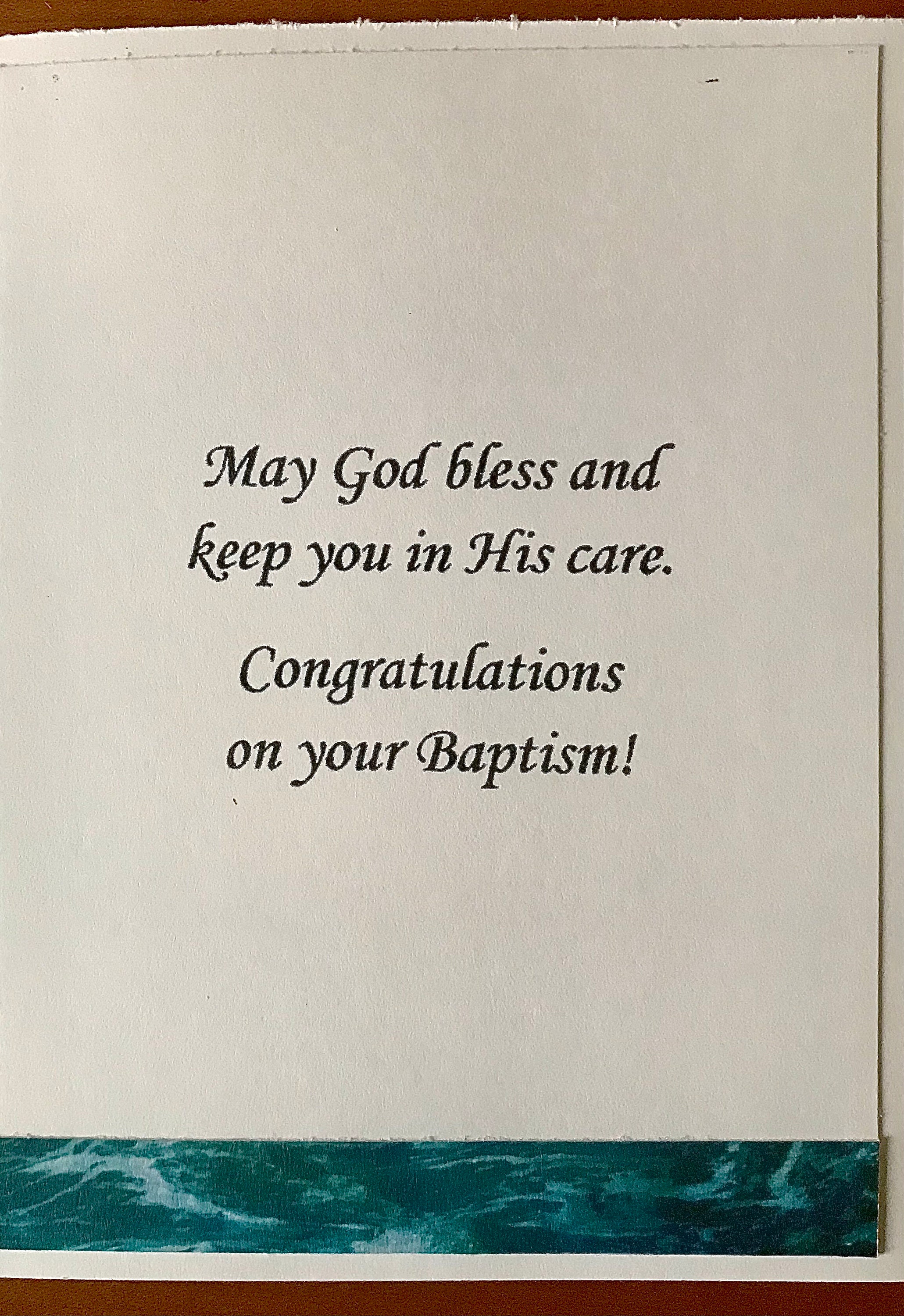 Baptism Card, Water Baptism Card, Cross Baptism Card, Child Baptism ...