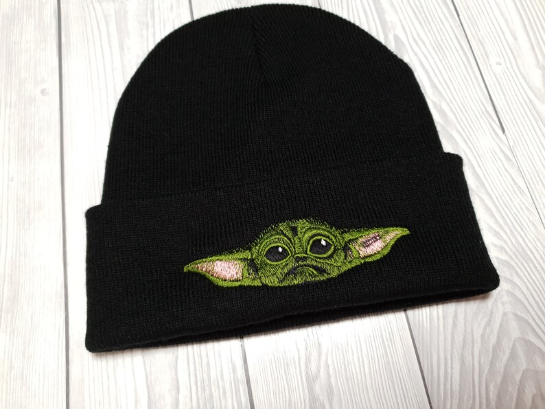 Embroidered Beanie Hat Cute Green Alien Baby | Etsy