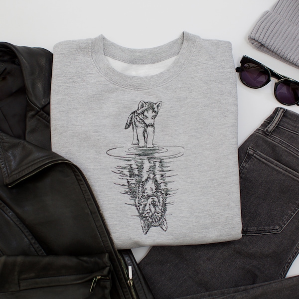 Wolf Jumper - Etsy UK