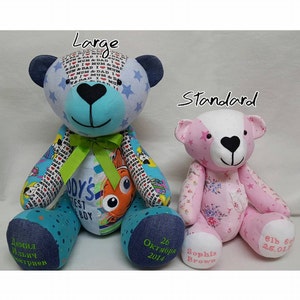 Large Keepsake Memory Bear - Etsy