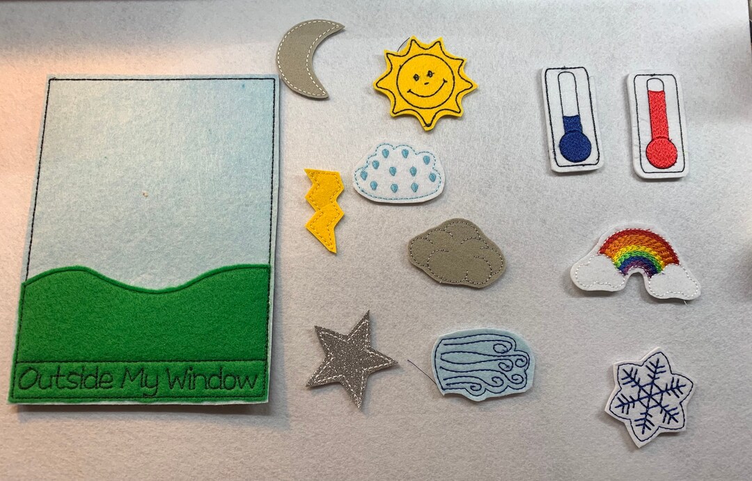 Embroidered Felt Weather Board - Etsy