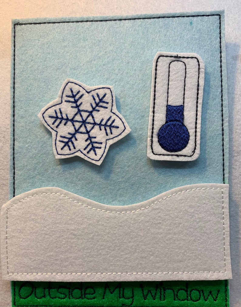 Embroidered Felt Weather Board - Etsy