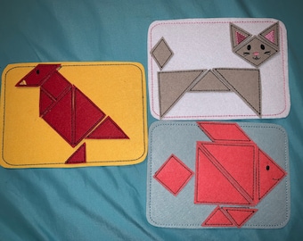 49 Animal Tangrams and Additional 19 Animal Tangram Puzzles Printed ...