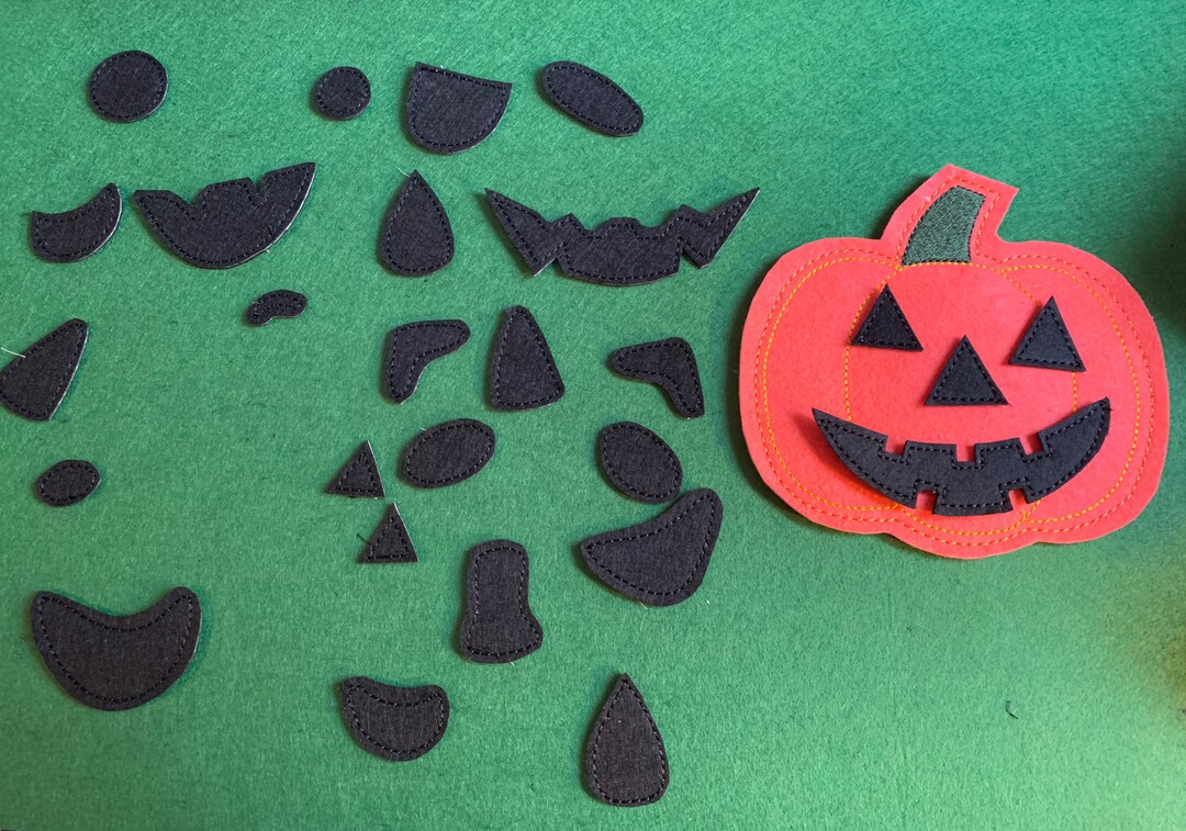 Embroidered Felt Build a Pumpkin - Etsy
