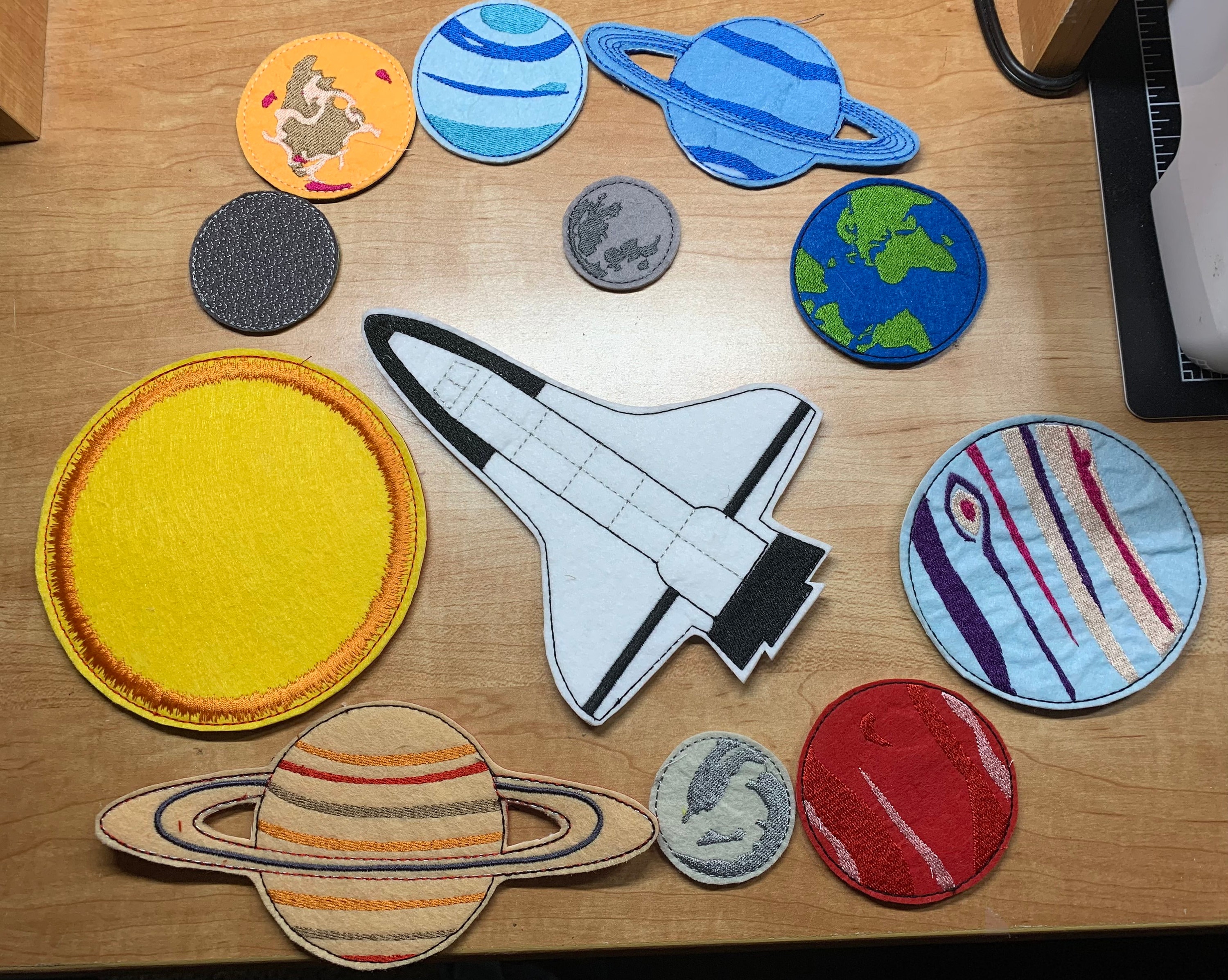 Felt Embroidered Solar System - Etsy