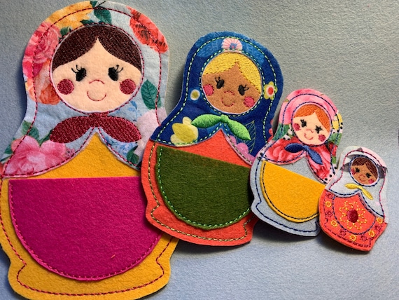 Embroidered Nesting Dolls - Etsy