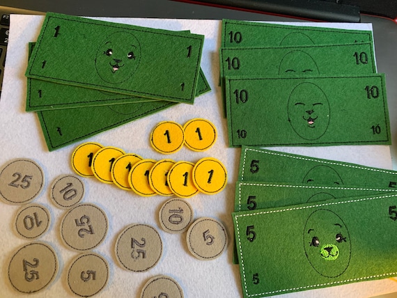 Embroidered Felt Money - Etsy
