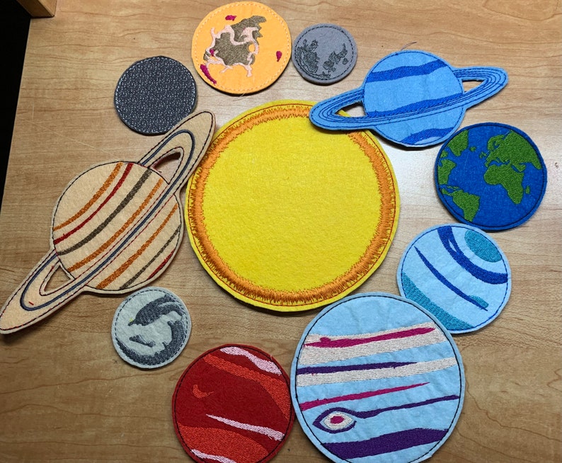 Felt Embroidered Solar System - Etsy