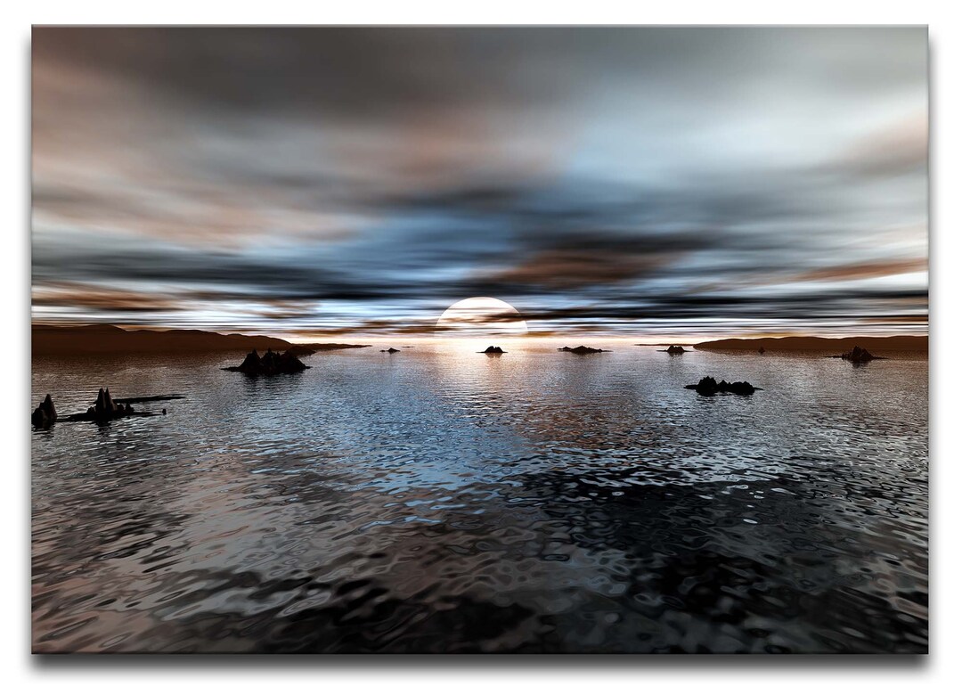 Hebe Blue Grey Canvas Print Ready to Hang Limited Edition Office Living ...