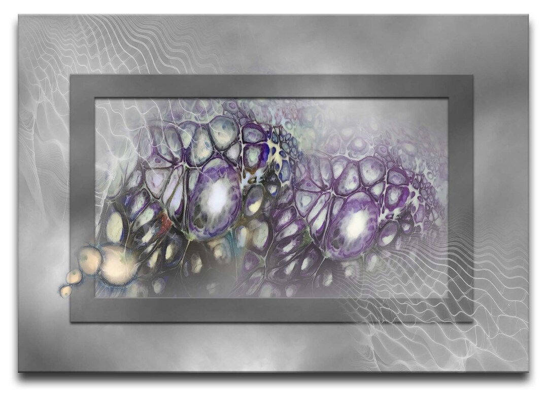 Purple Abstract Canvas Print, Modern Handmade Wall Art - Etsy