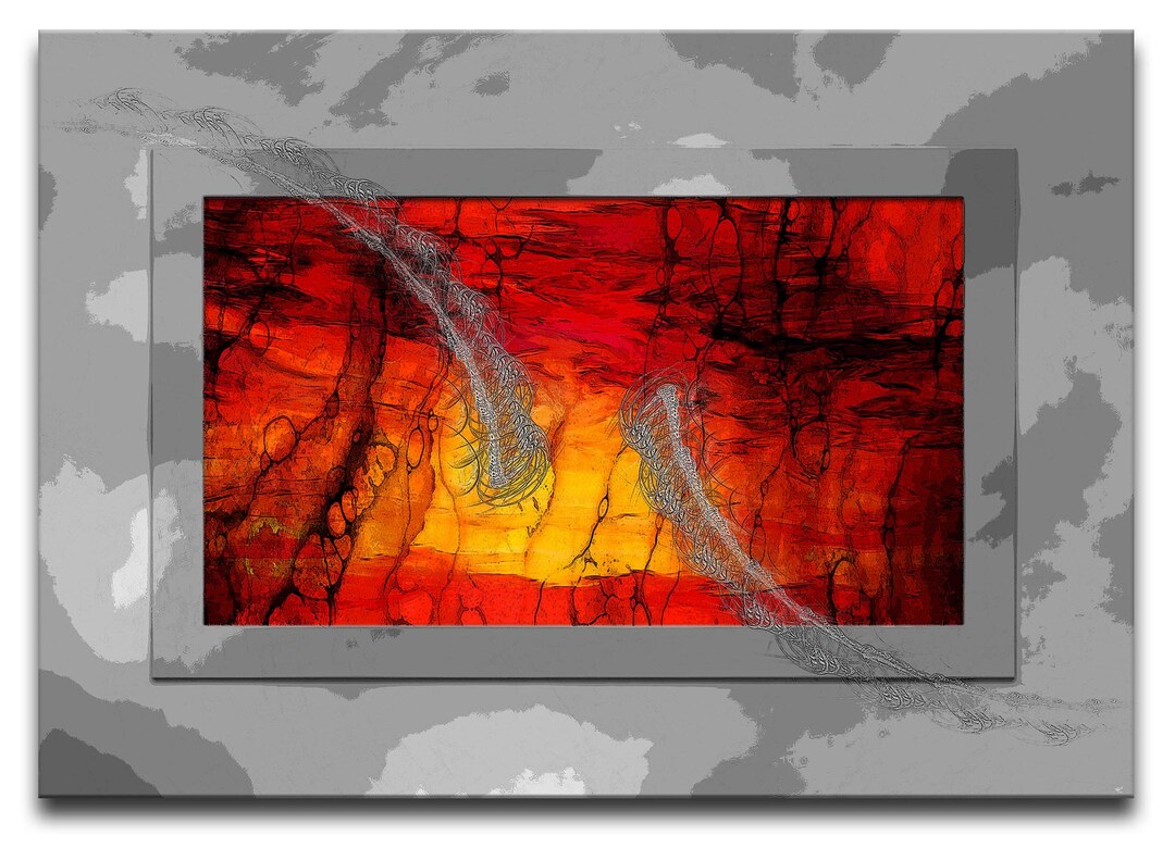 Inspire 1 Red Grey Canvas Print Ready to Hang Limited Edition Office ...