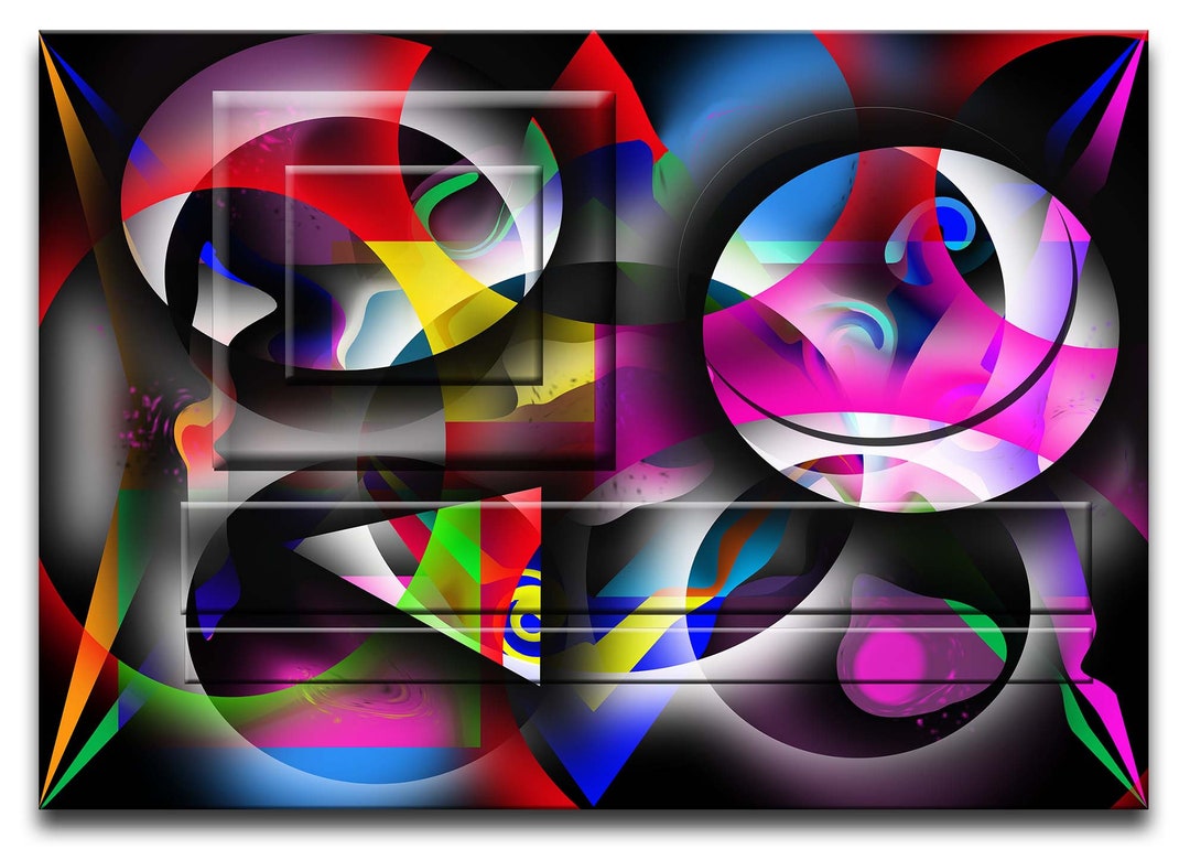 Canvas Print Uk Framed Abstract Print for Living Room Modern Geometric ...