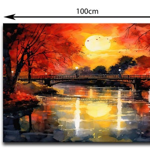 Moonlight 6 Red Print Ready to Hang Limited Edition Office Living Room ...