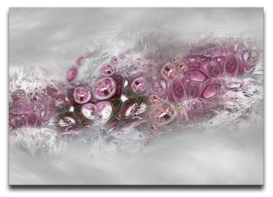 Ukko 3 Pink Grey Canvas Print Ready to Hang Limited Edition Office ...