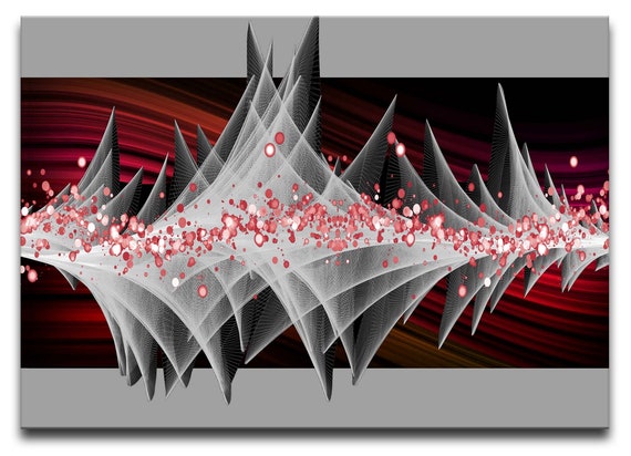 Fusion 3 Red Grey Canvas Print Ready to Hang Limited Edition - Etsy UK