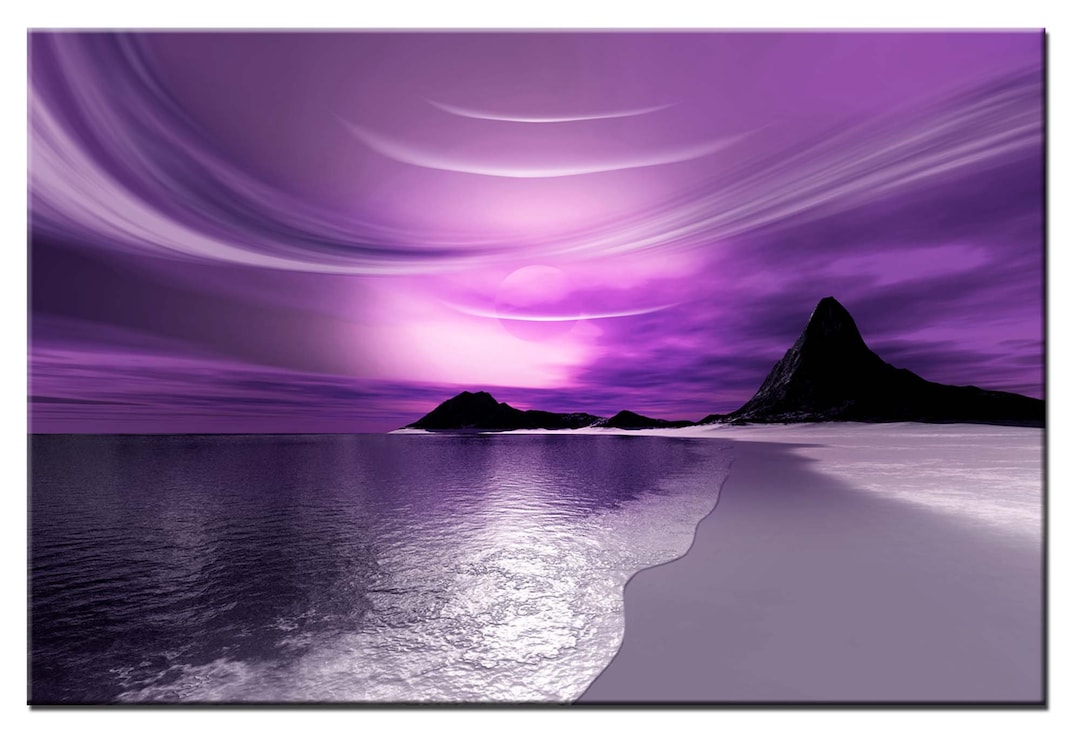 Purple Canvas Print Ready to Hang Limited Edition Office Living Room ...