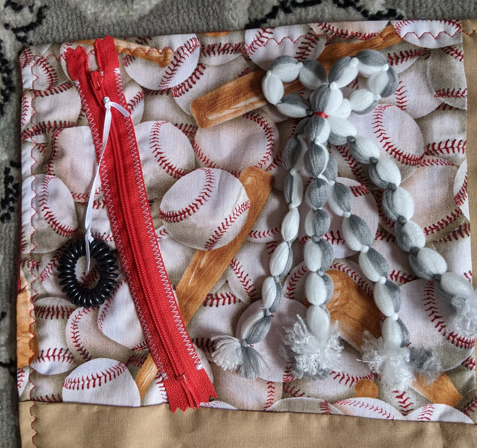 Fidget Blanket Baseball Blanket Busy Blanket Alzheimers | Etsy